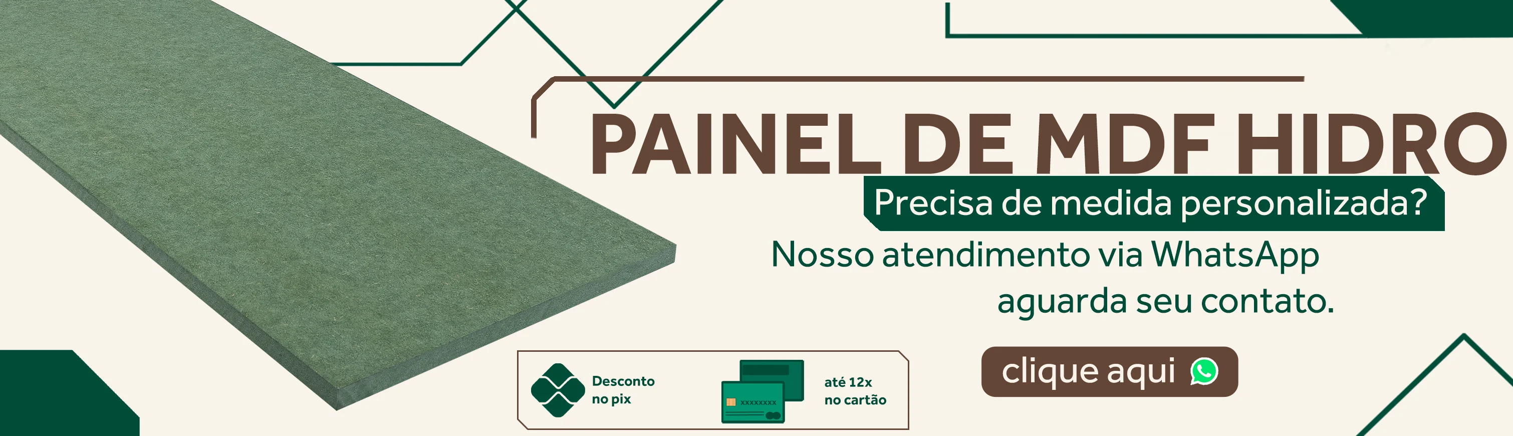 Painel de MDF Hidro - Madeira Express - Madeira Express